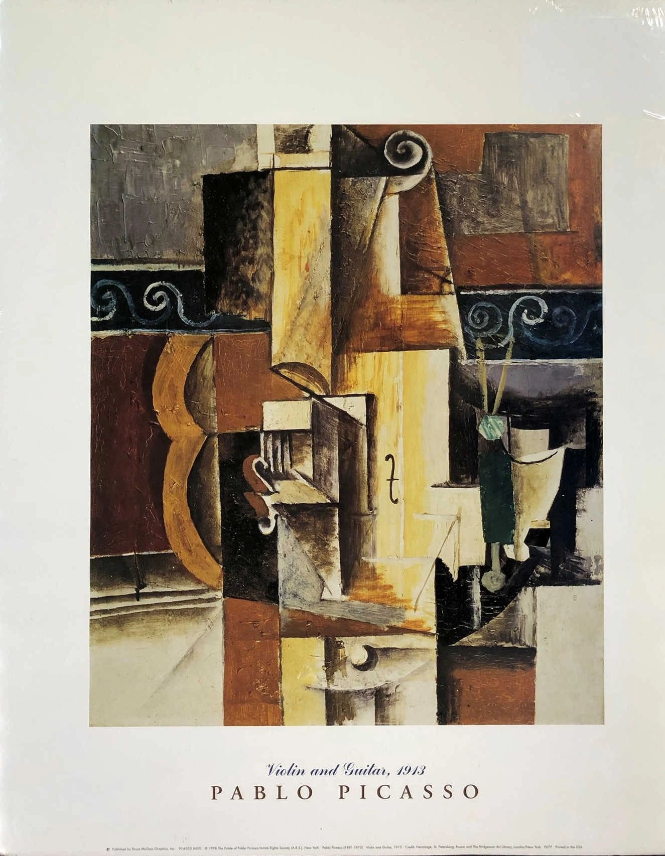 Pablo Picasso - 1998 Lithograph Print Violin and Guitar, 1913 - Etsy