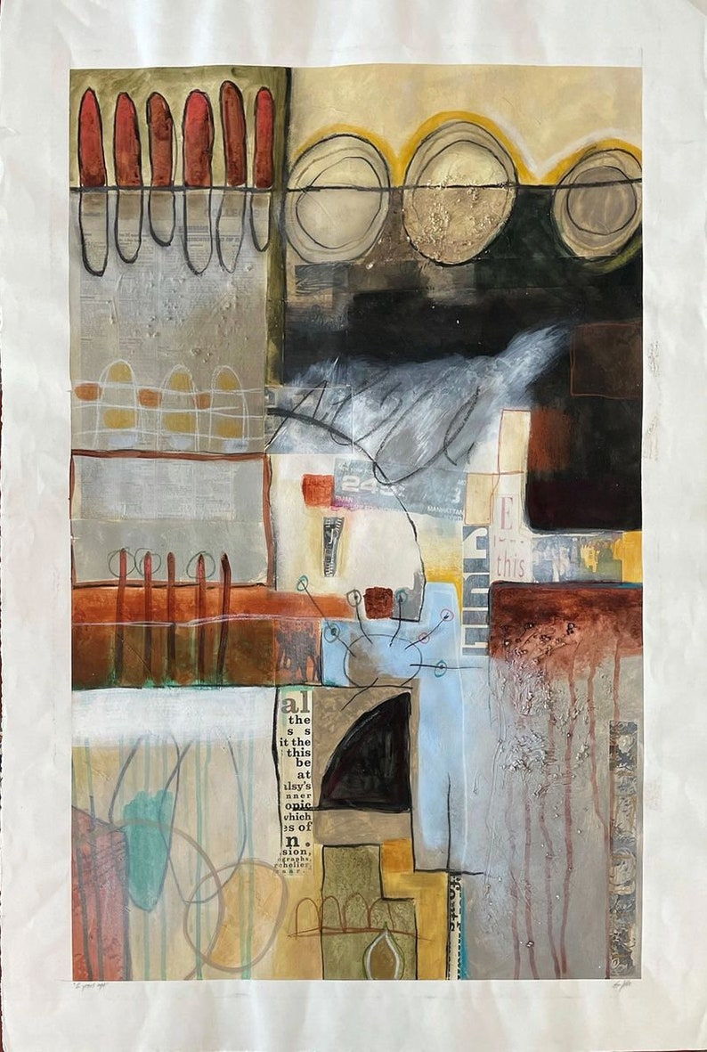 Scott Hile - " 2 Years Ago (large)" Original Acrylic on Paper 24x38 - Etsy