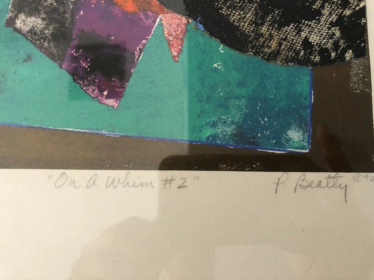 Patricia Beatty - Original Mixed Media on Paper "on A Whim #2" 21x30 ...