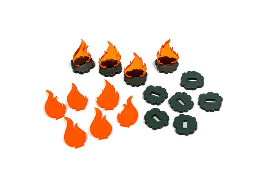 Smoke & Fire Tokens (10) - Etsy