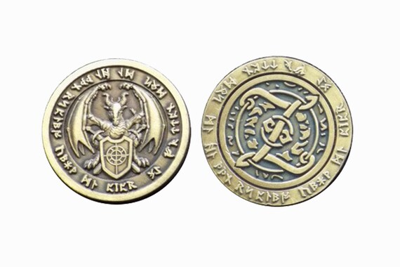 Fantasy Coins Fire Gold | Etsy