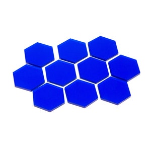 Transparent Blue 34mm Hex Tiles (10) - Etsy