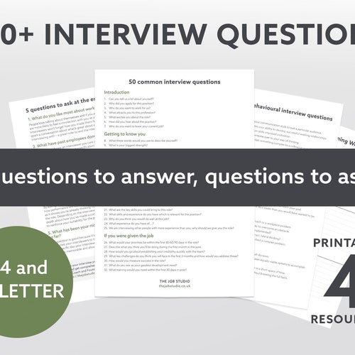 Job Interview Preparation Guide Instant Digital Download - Etsy Job Interview Preparation Guide Instant Digital Download - Etsy