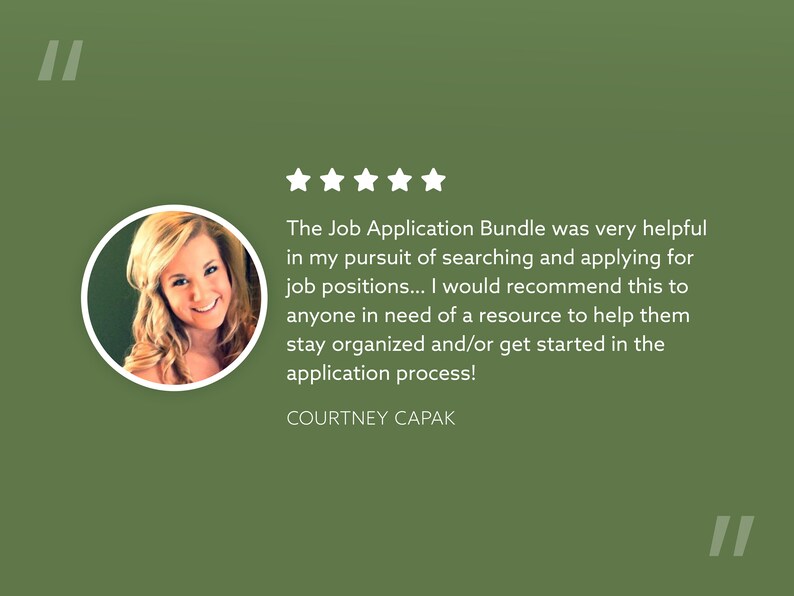 Printable Job Application Bundle - Job Application Tracker, Resume/cv ...