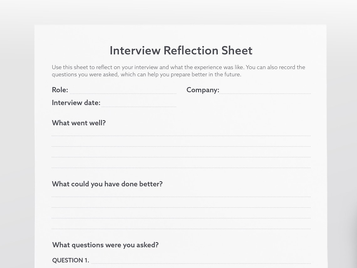Printable Job Interview Planner Interview Prep Interview - Etsy