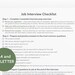 Job Interview Checklist Printable Interview Prep Job Interview Job ...
