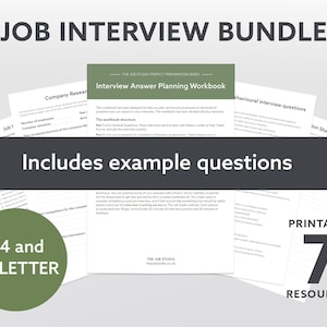 Printable Job Interview Planner Interview Prep Interview - Etsy