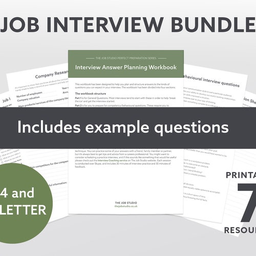 Printable Job Interview Questions Interview Prep Interview - Etsy