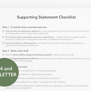 Printable Supporting Personal Statement Bundle | 900-word Supporting ...