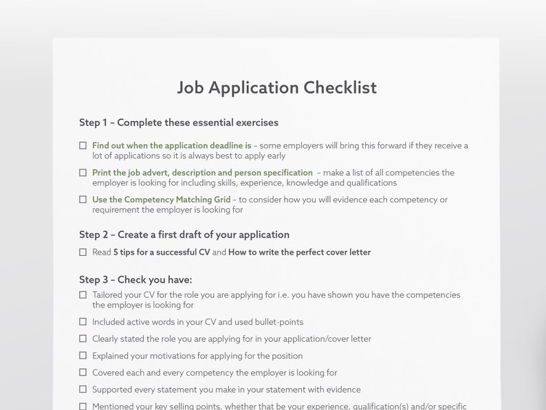 Printable Job Application Bundle Job Application Tracker - Etsy