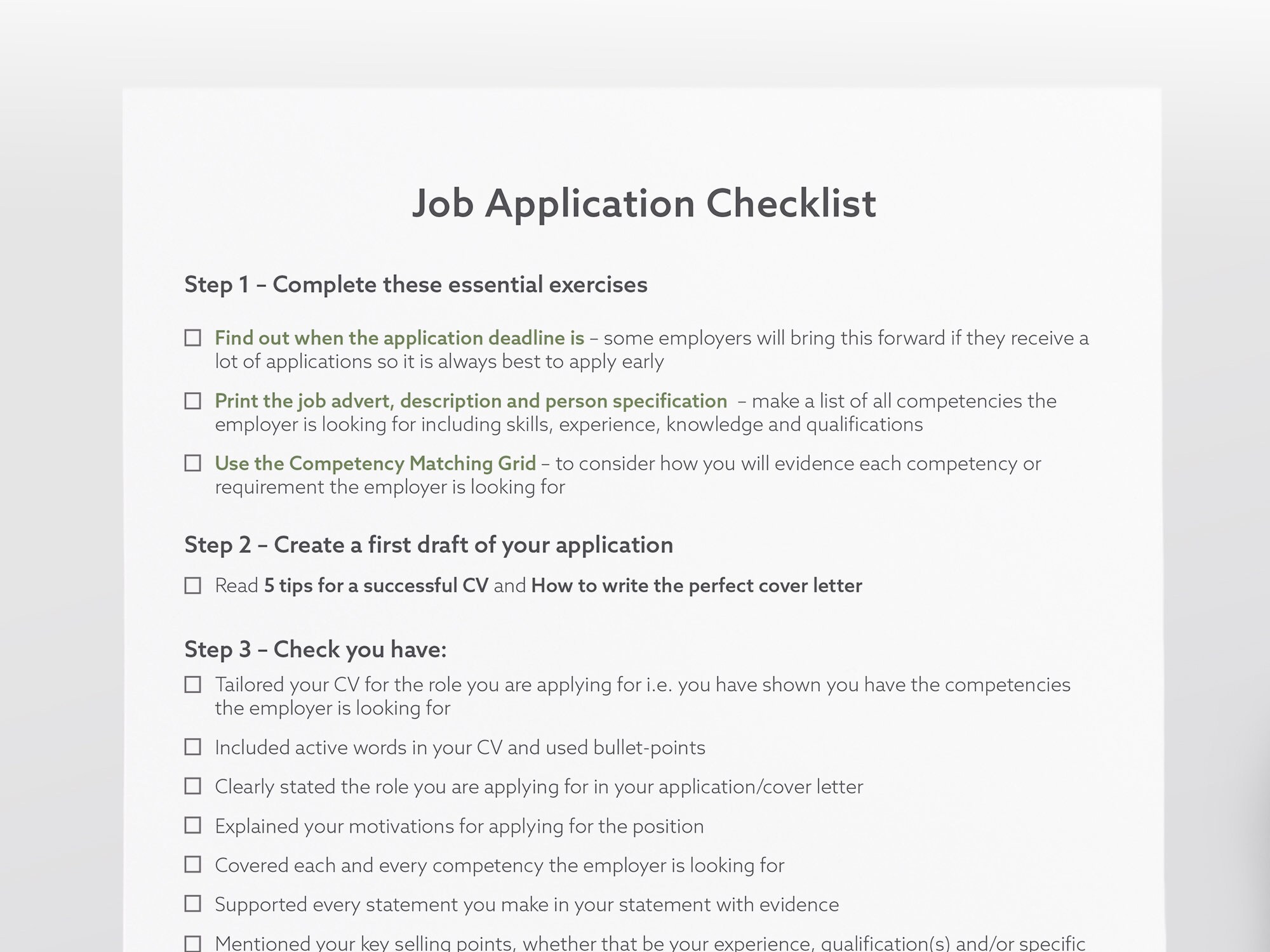 Printable Job Application Bundle - Job Application Tracker, Resume/cv ...