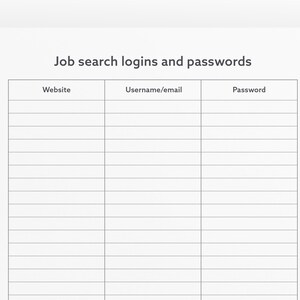 Printable Job Application Bundle - Job Application Tracker, Resume/cv ...