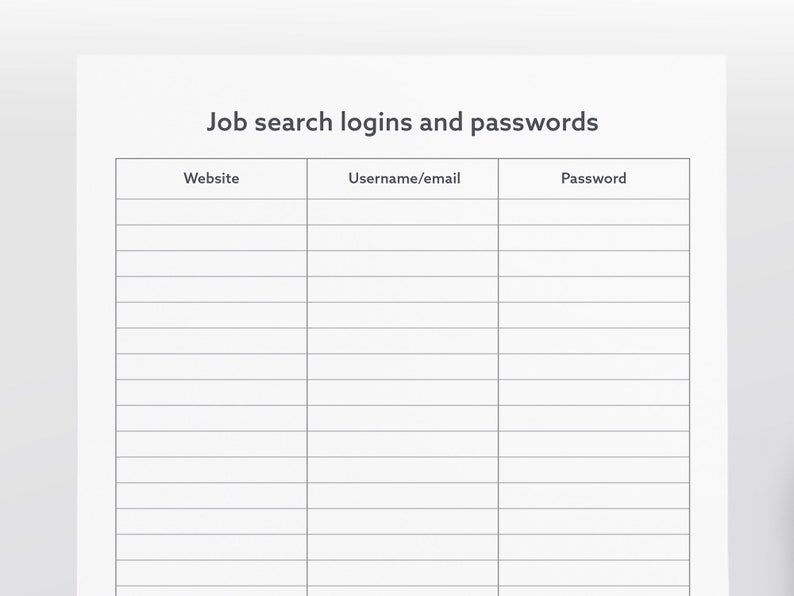 Printable Job Application Bundle Job Application Tracker - Etsy