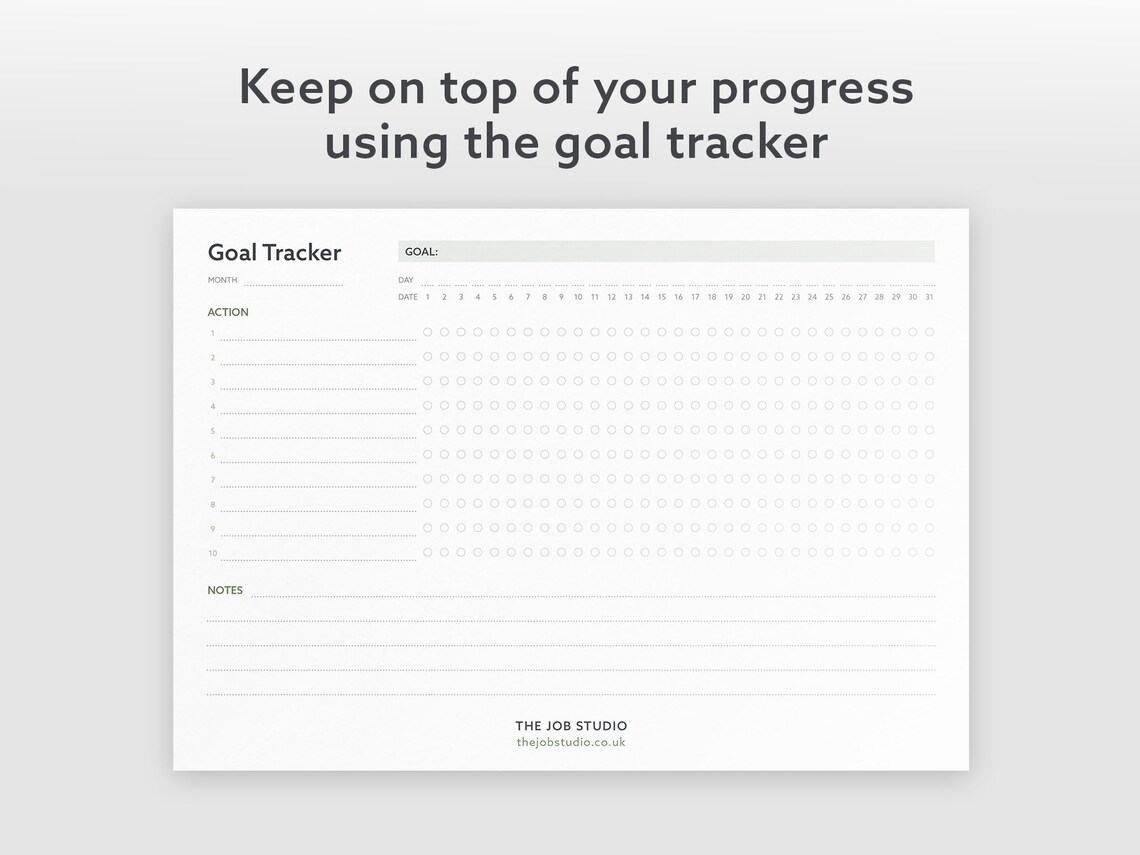 Printable Personal Development Planner, Goal Tracker, Life Coaching ...