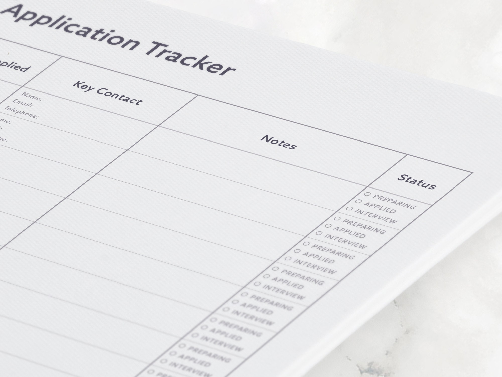 Job Application Tracker Printable Job Search Tracker Job Search Planner ...