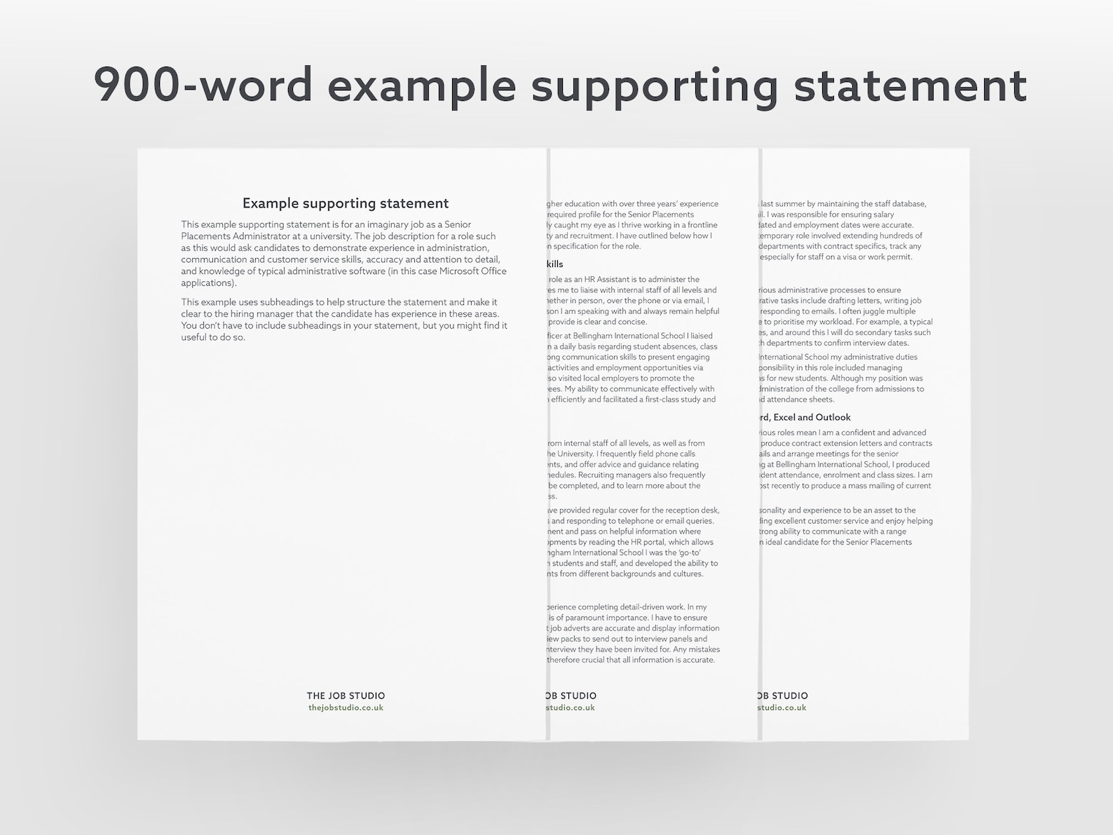 Printable Supporting Personal Statement Bundle | 900-word Supporting ...