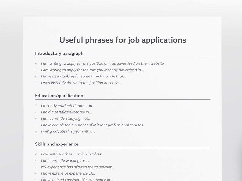 Printable Job Application Bundle - Job Application Tracker, Resume/cv ...