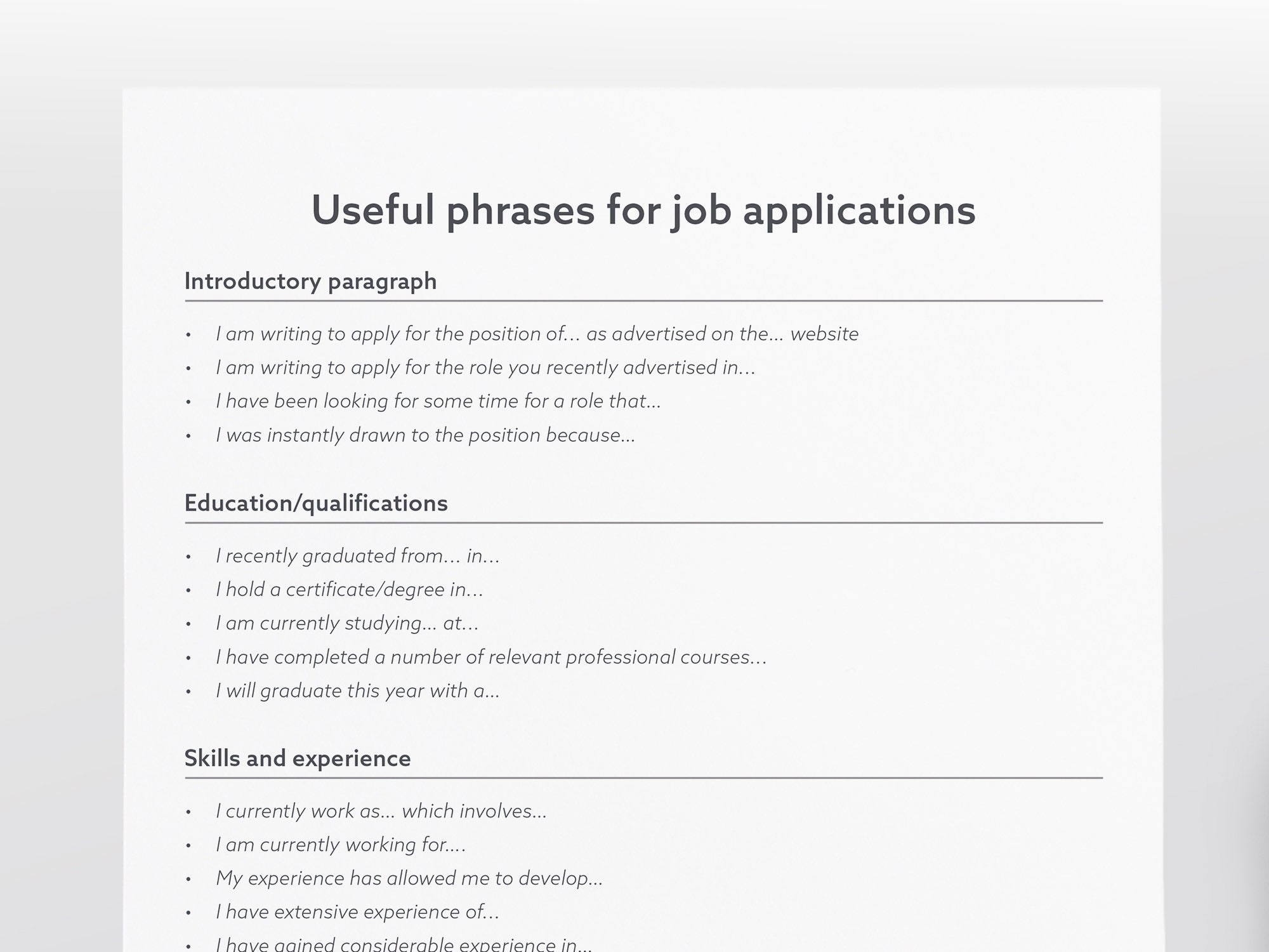 Printable Job Application Bundle - Job Application Tracker, Resume/cv ...
