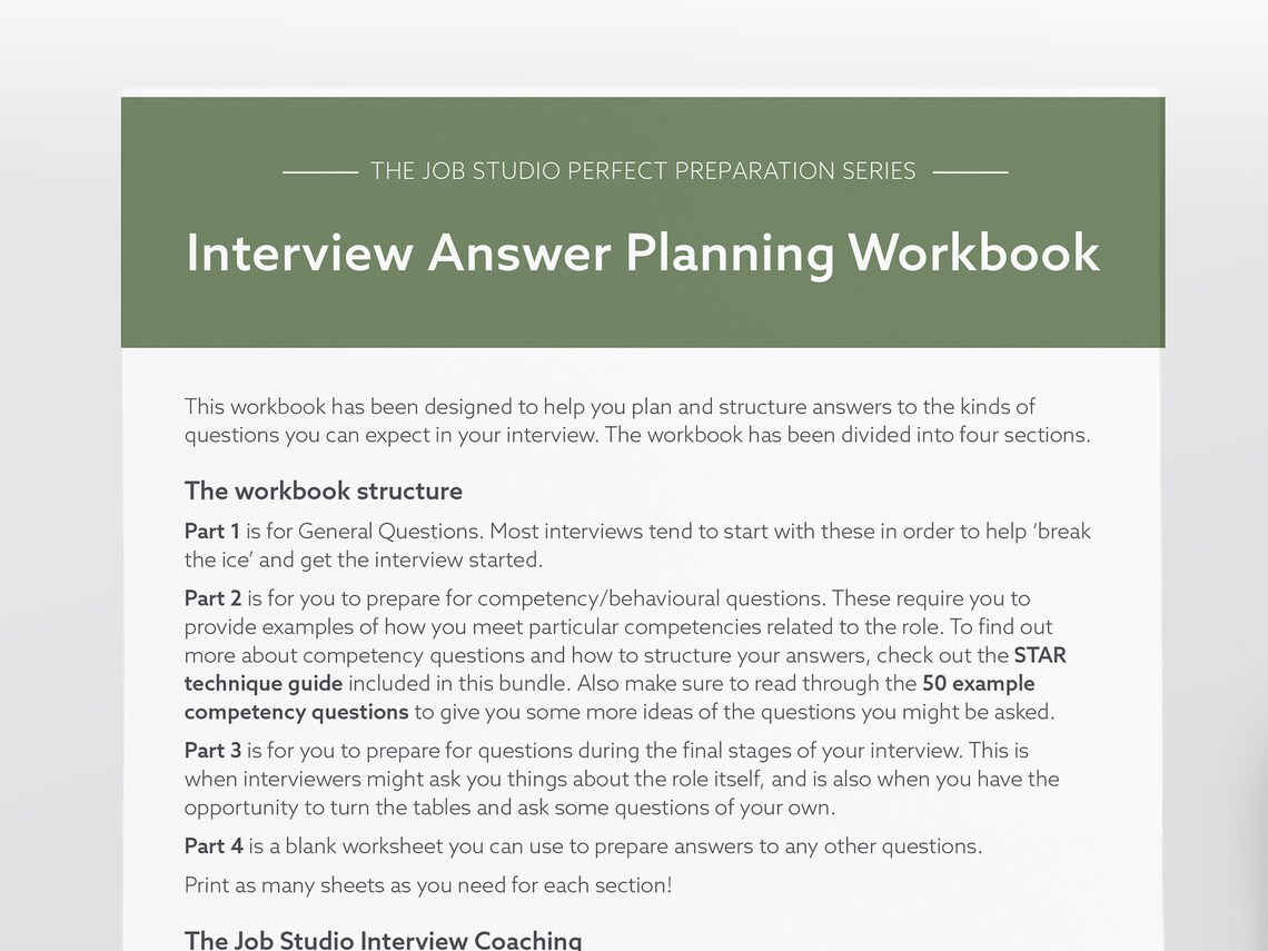 Printable Job Interview Planner Interview Prep Interview - Etsy