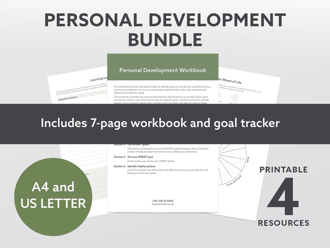Printable Personal Development Planner Goal Tracker Life - Etsy