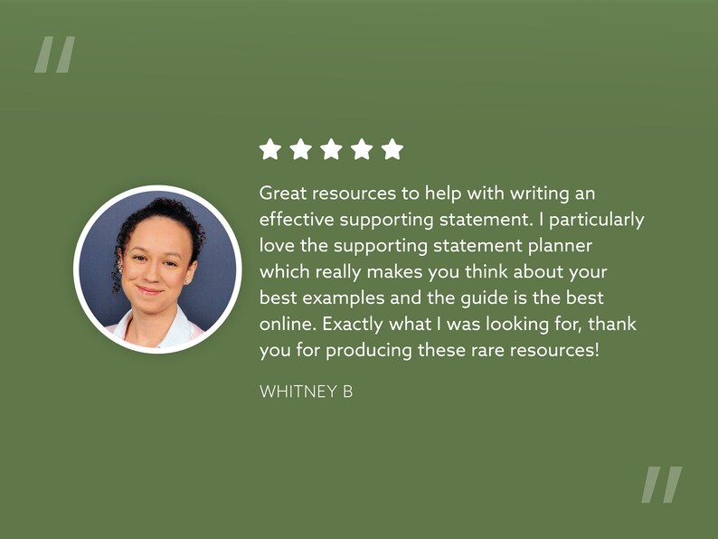 Printable Supporting Personal Statement Bundle | 900-word Supporting ...