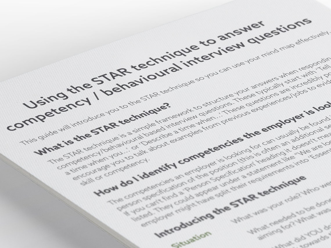 Job Interview Mind Map Printable Brainstorm Interview Prep Interview ...