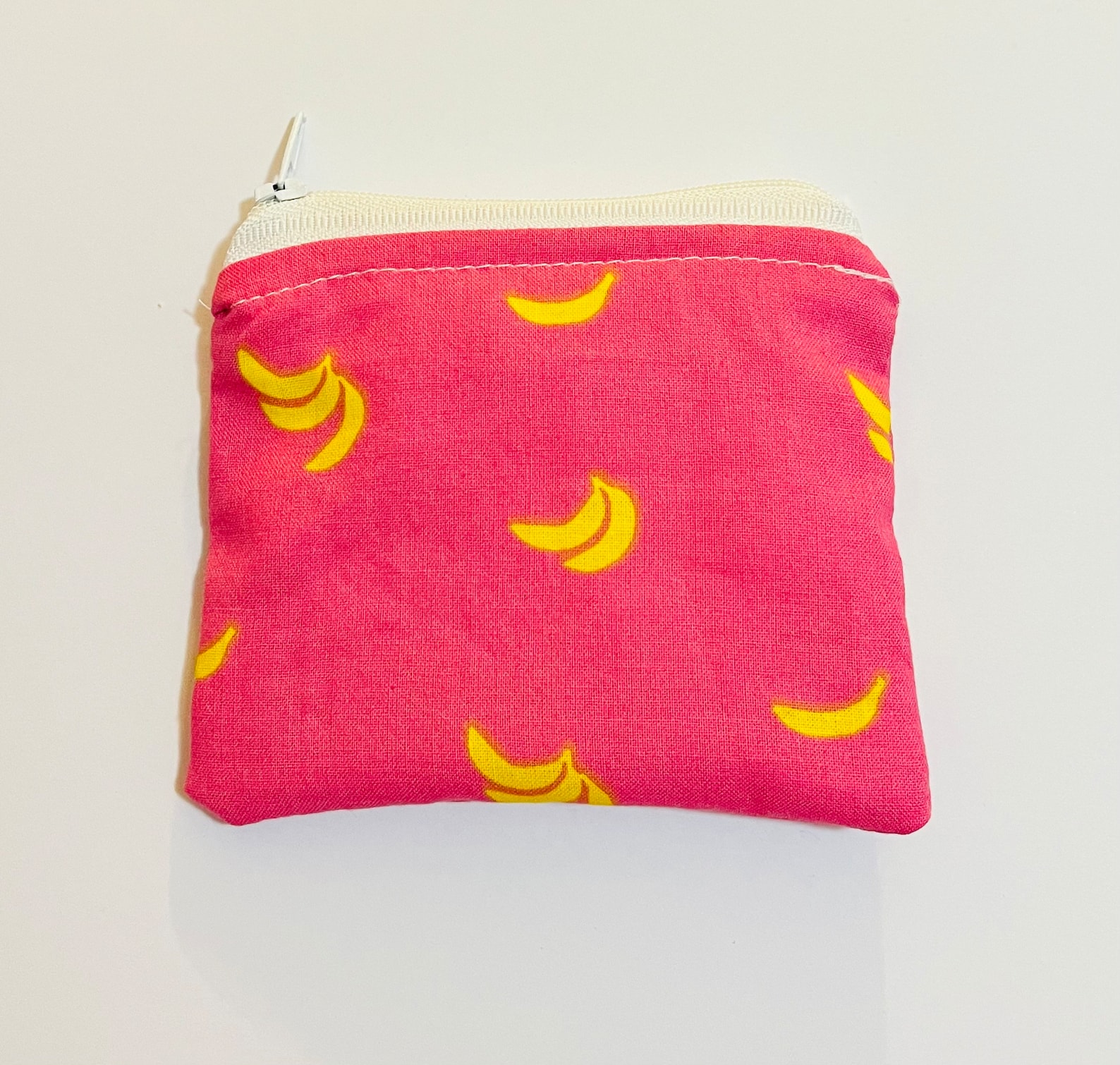 Pink and Yellow Banana Printed Coin Purse - Etsy