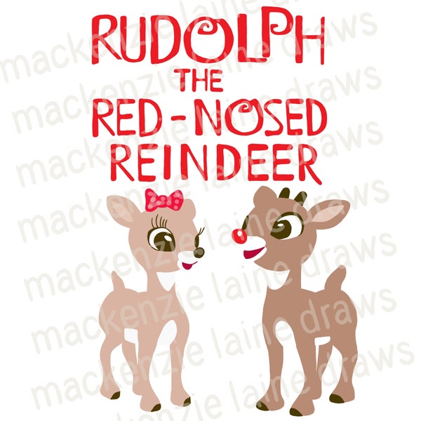 Red Nosed Reindeer - Etsy