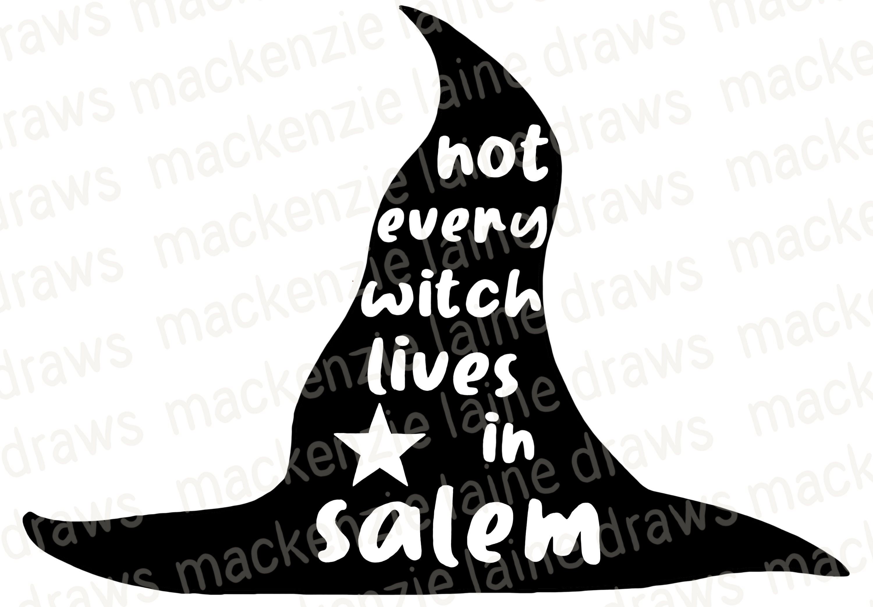 Not Every Witch Lives in Salem SVG PNG JPG Hat Cricut - Etsy