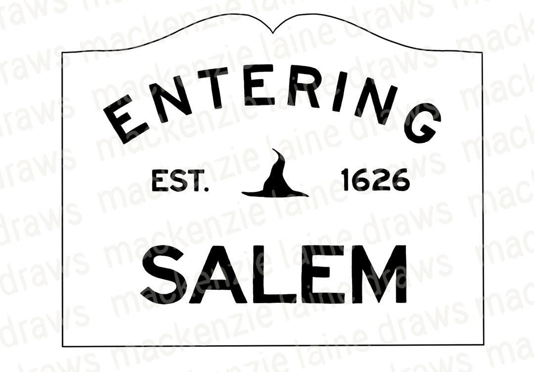 Entering Salem City SVG, PNG, JPG Sign | Cricut, Silhouette, Halloween ...