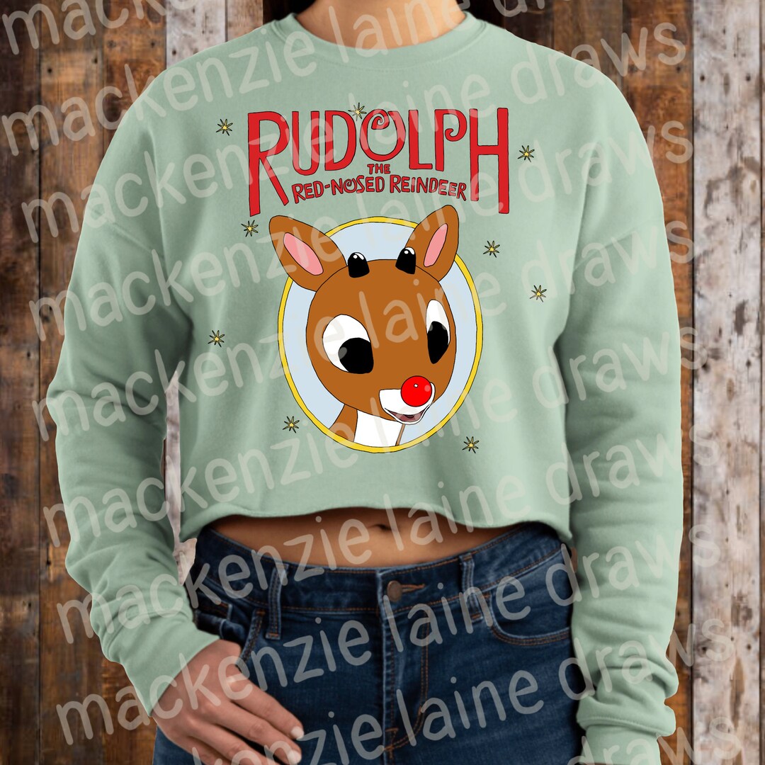Cute Rudolph the Red Nosed Reindeer SVG, PNG, JPG | Cricut, Silhouette ...