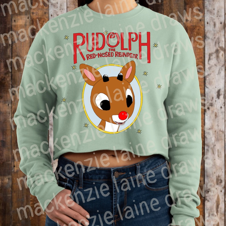 Cute Rudolph the Red Nosed Reindeer SVG PNG JPG Cricut | Etsy