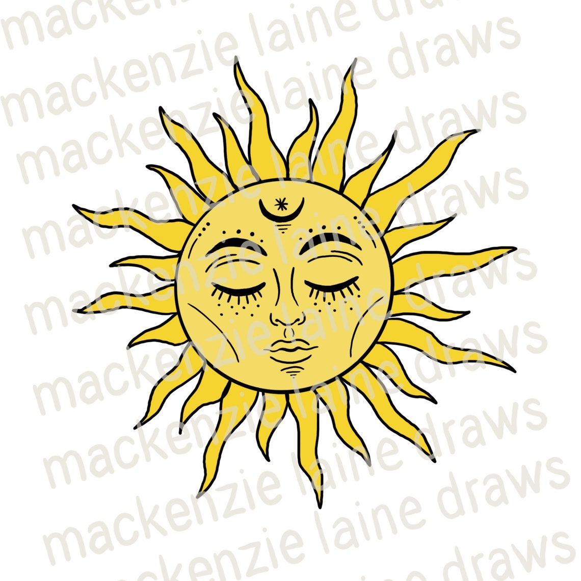 Ethereal Sun With Freckles SVG PNG JPG Cricut Silhouette - Etsy Hong Kong