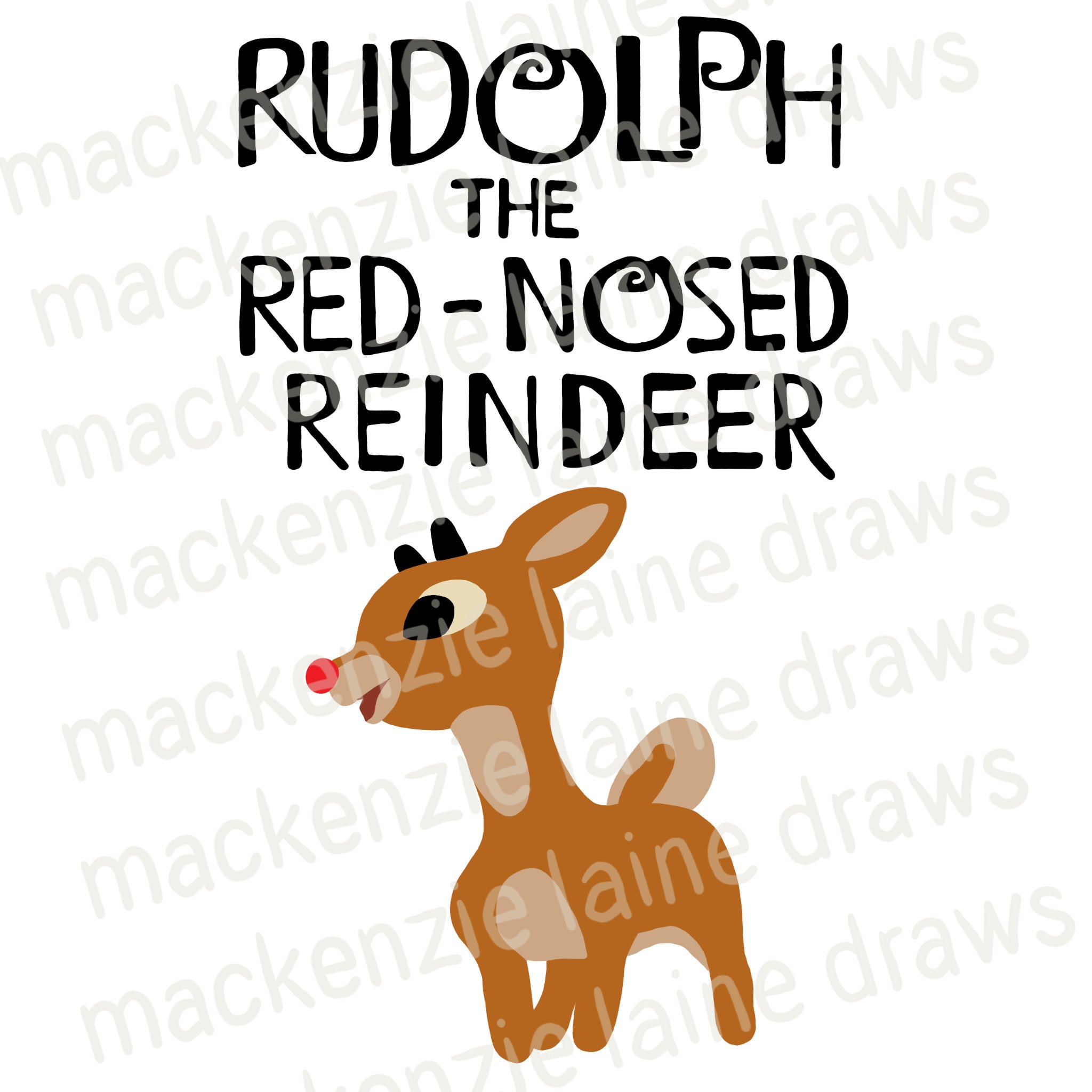 Rudolph the Red Nosed Reindeer SVG PNG JPG Bundle of 5 - Etsy Canada
