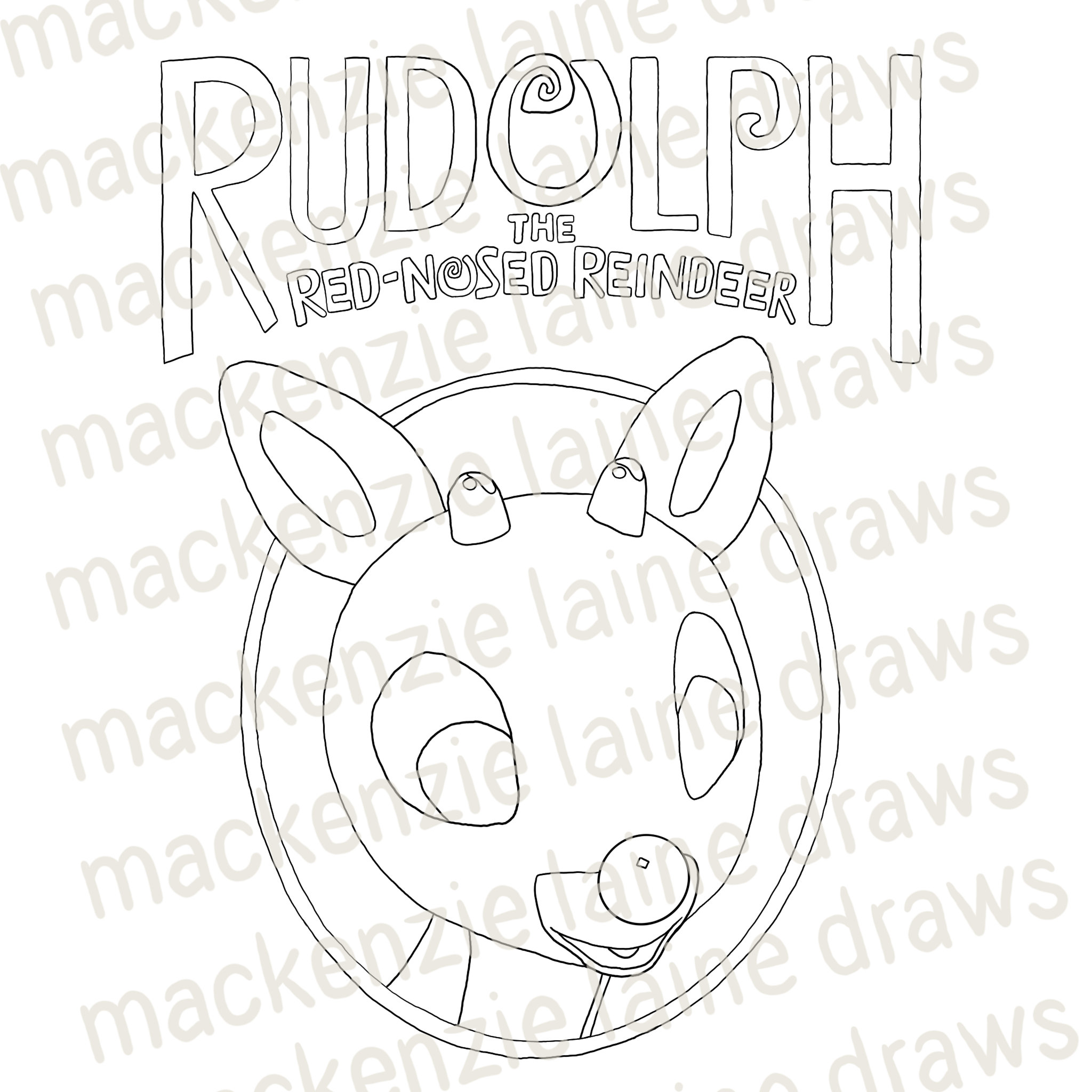 Cute Rudolph the Red Nosed Reindeer SVG, PNG, JPG | Cricut, Silhouette ...