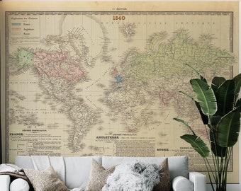 1840 World Map - Etsy