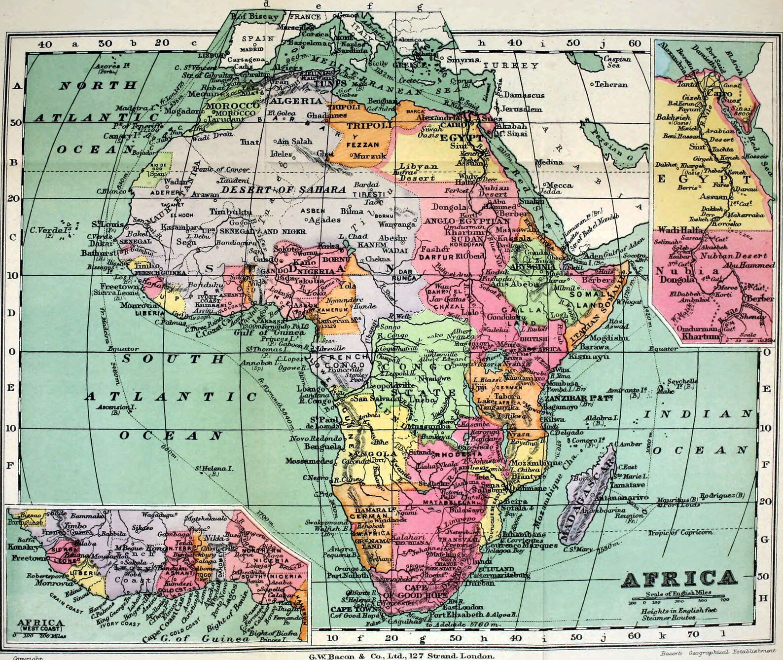Printable Vintage Antique Map of Africa circa 1913. African | Etsy