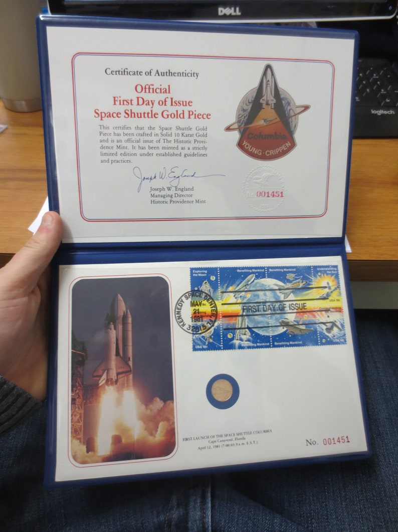 Official First Day of Issue Space Shuttle Gold Piece & Cover - Etsy