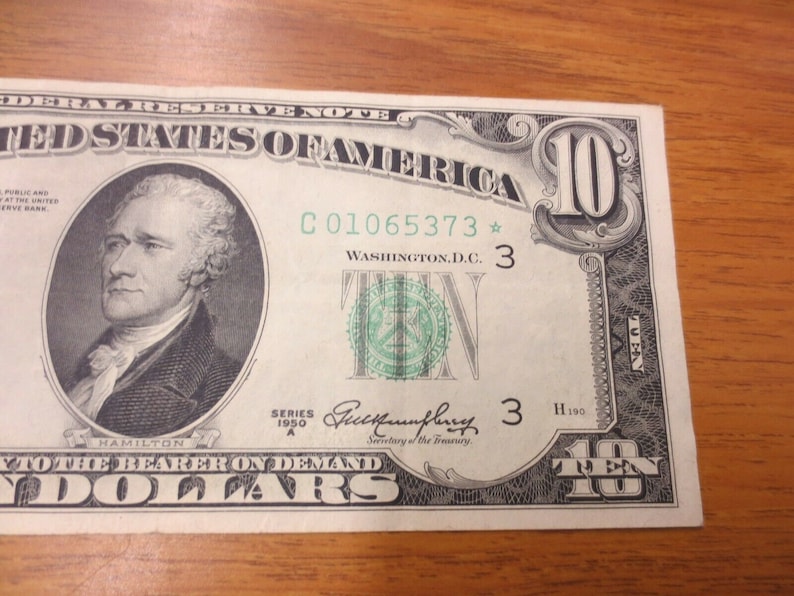 1950A 10.00 philadelphia STAR NOTE - Etsy