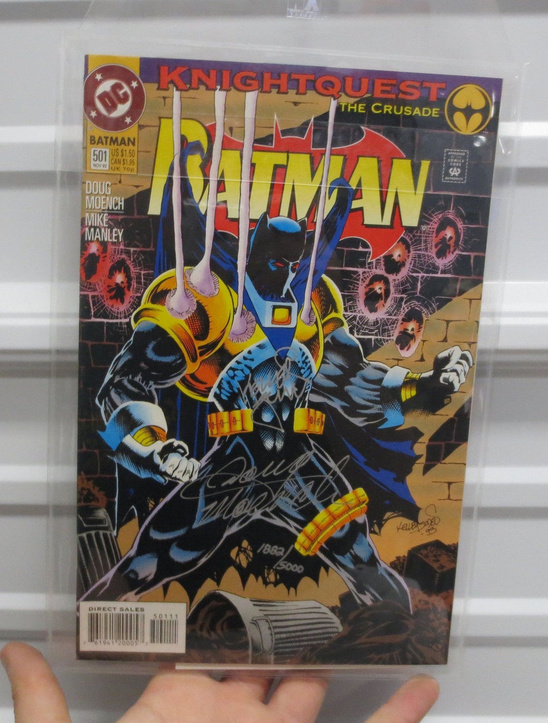 Batman #501 Knightquest the Crusade Comic AUTOGRAPHED by Dough Moench ...