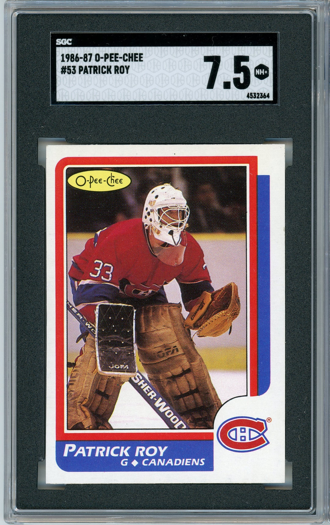 1986-87 OPC Patrick Roy #53 (RC) SGC 7.5 - Etsy