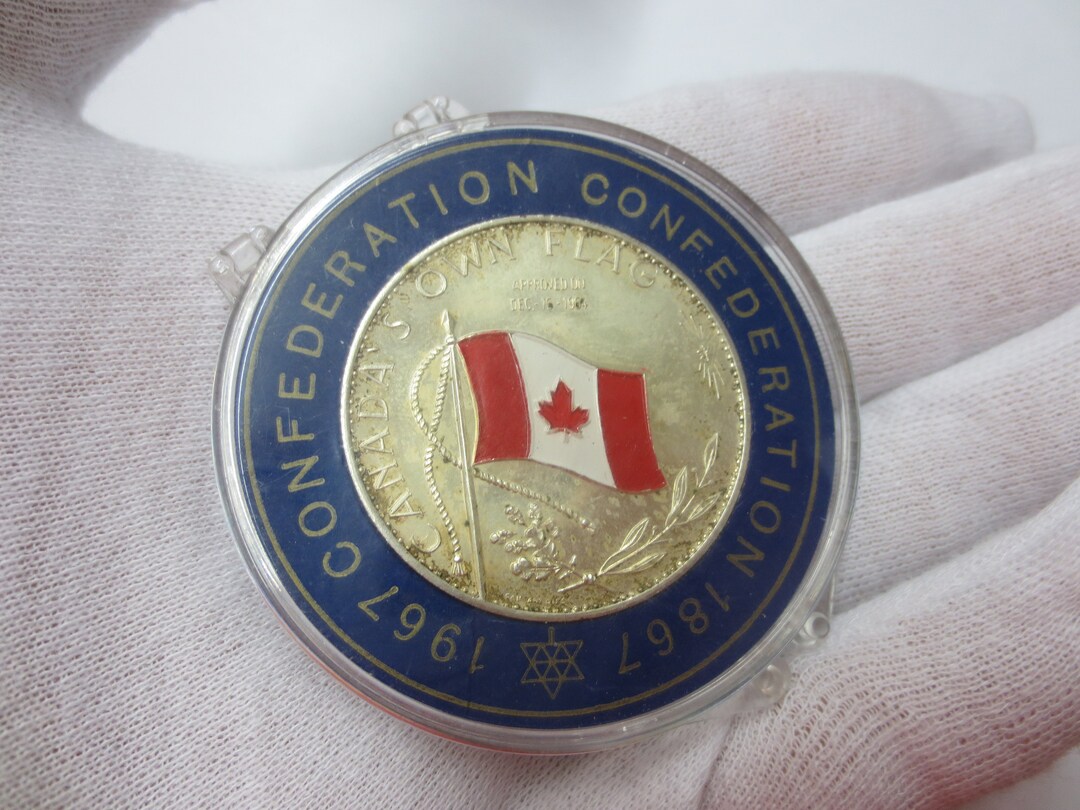 1967 Centennial of Canadian Confederation Canada's Own Flag Enameled ...