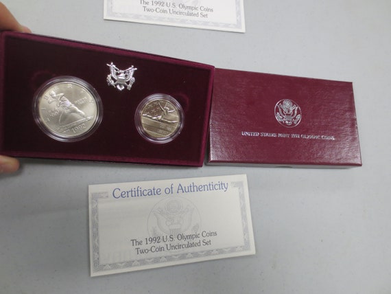 1992 U.S. Olympic Coins 2-coin UNCIRCULATED Commemorative Set | Etsy