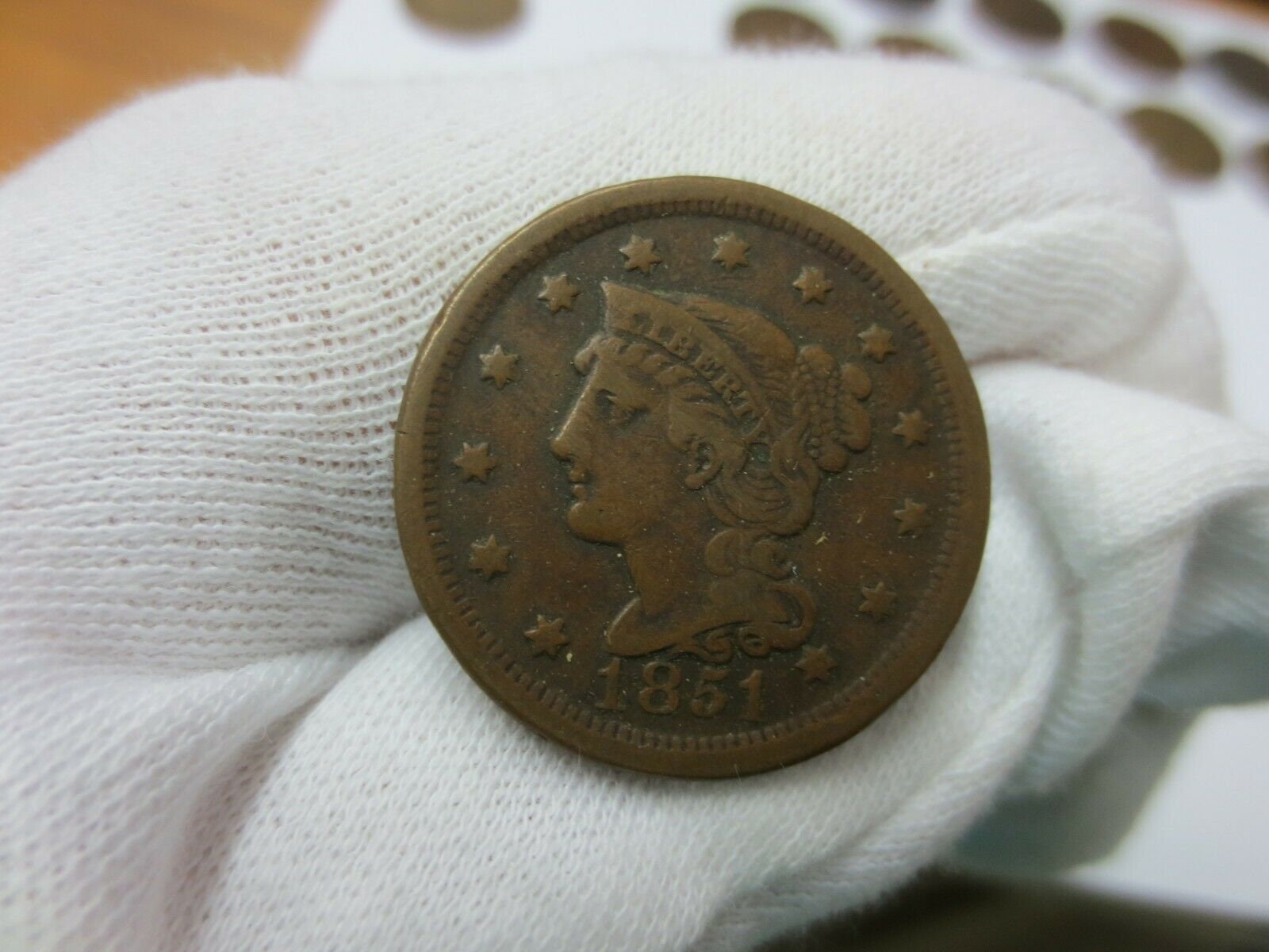 1851 Braided Head Large Cent - Etsy