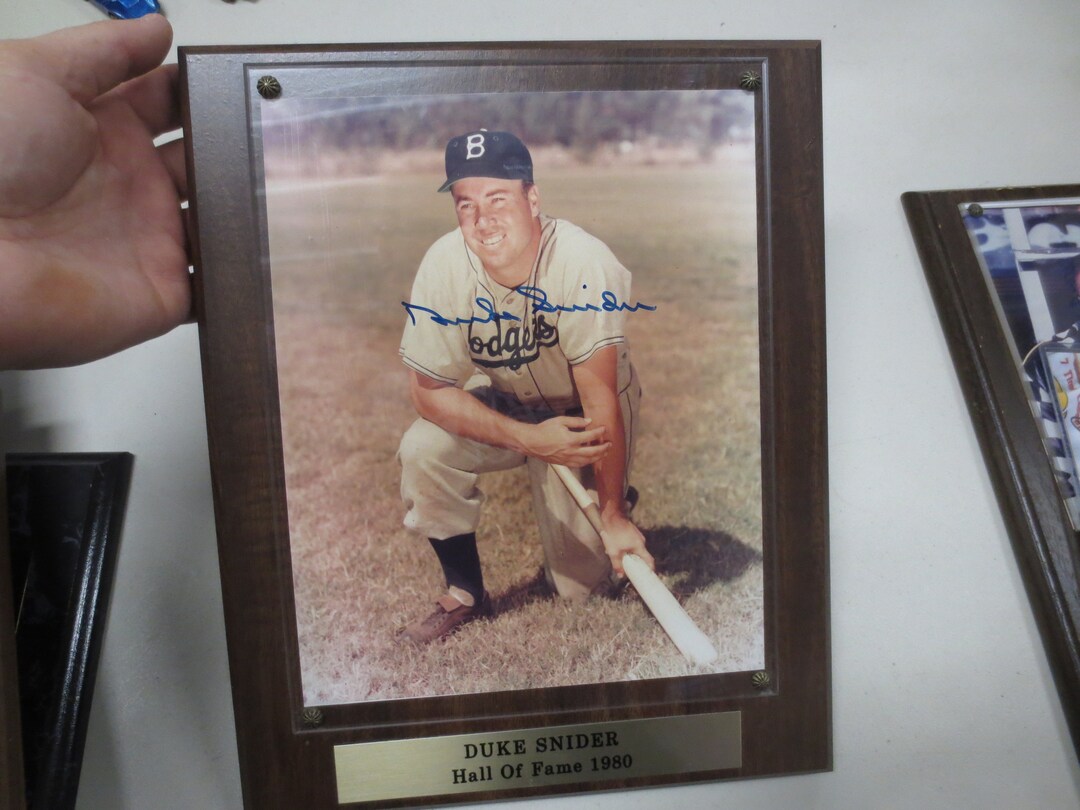 Duke Snider Autographed 8x10 Photo Mounted on Plaque (stacks of Plaques ...