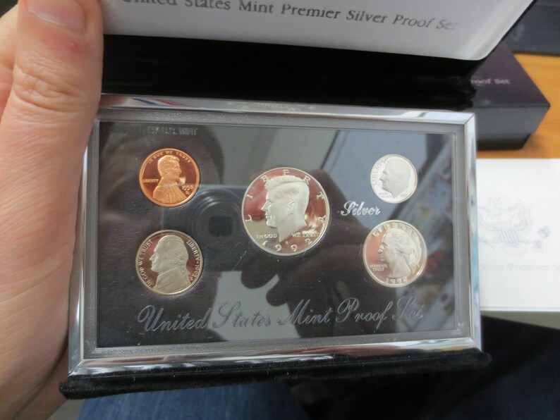 1992 United States Mint Premier Silver Proof Set W/ Box & COA - Etsy