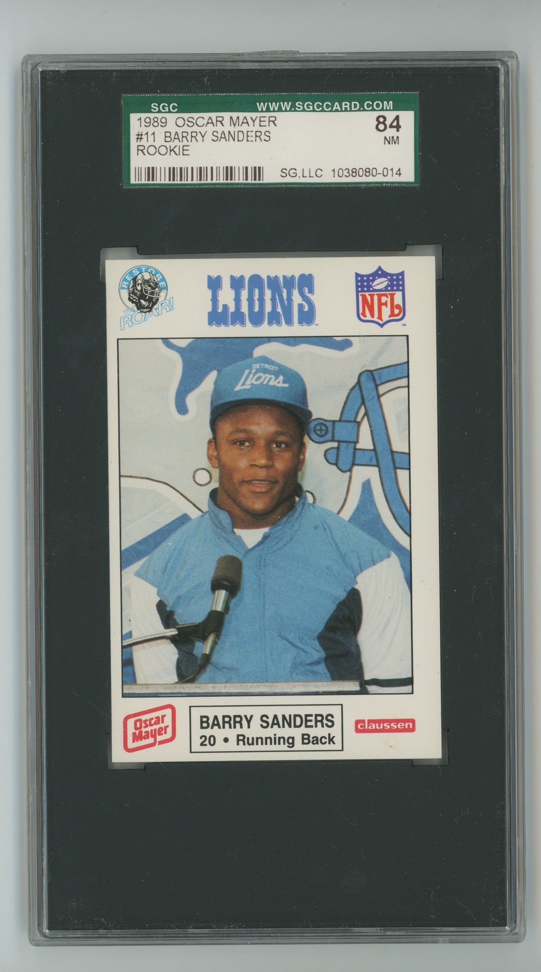 1 - 1989 Oscar Mayer Barry Sanders #11 (RC) SGC 84 - Etsy