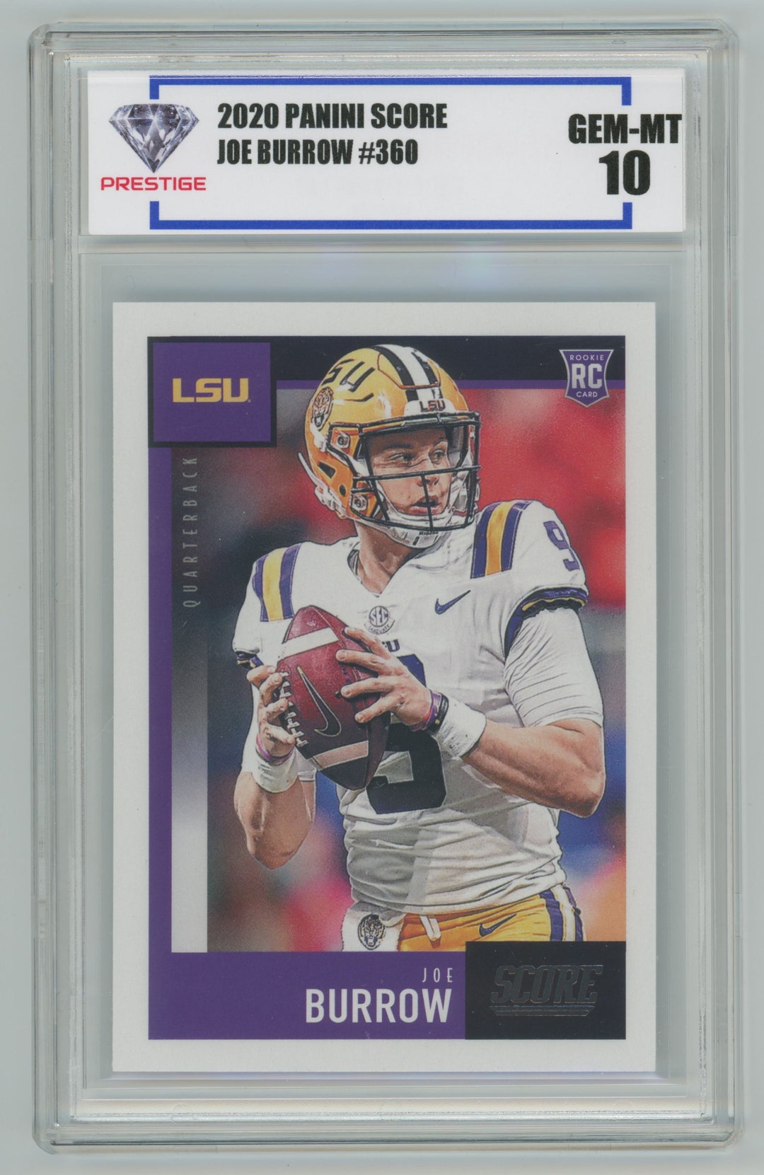 2020 Panini Score JOE BURROW #360 (rookie) Gem Mint 10 (LSU) - Etsy
