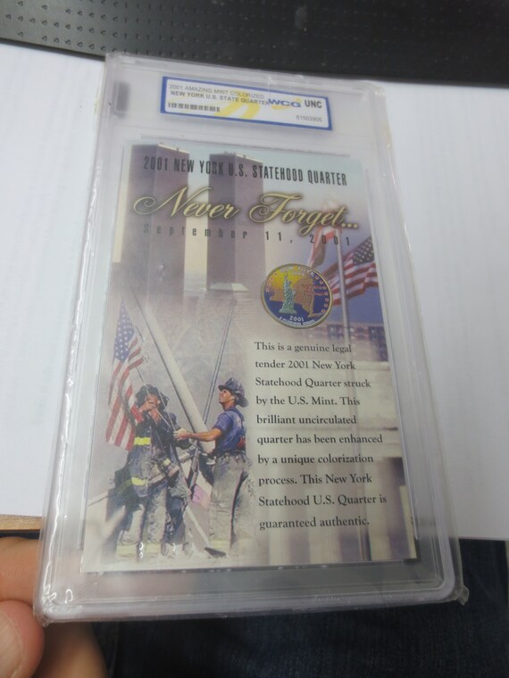2001 Amazing Mint Colorized New York 9/11 State Quarter WCG - Etsy