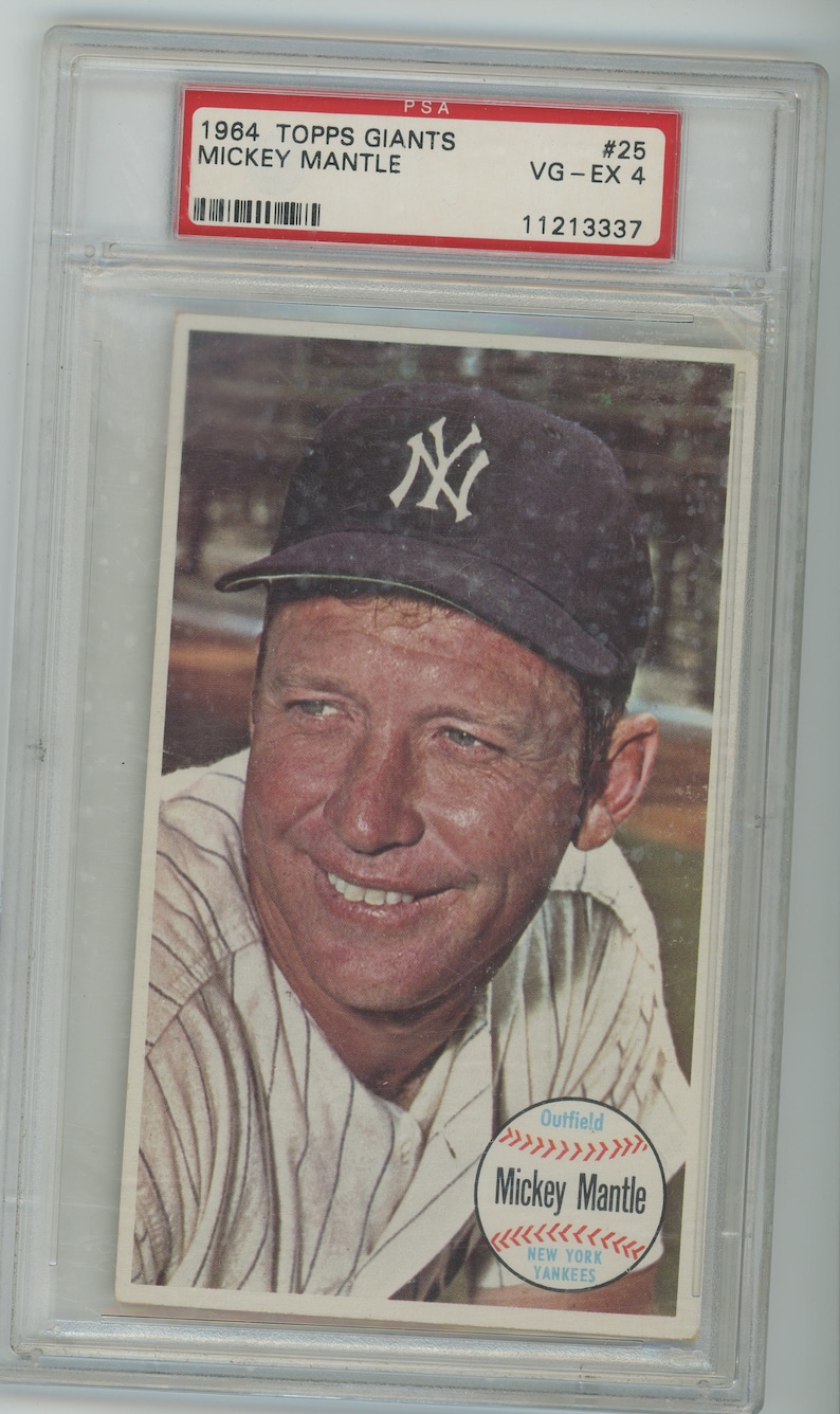 1964 Topps Giants Mickey Mantle PSA 4 - Etsy